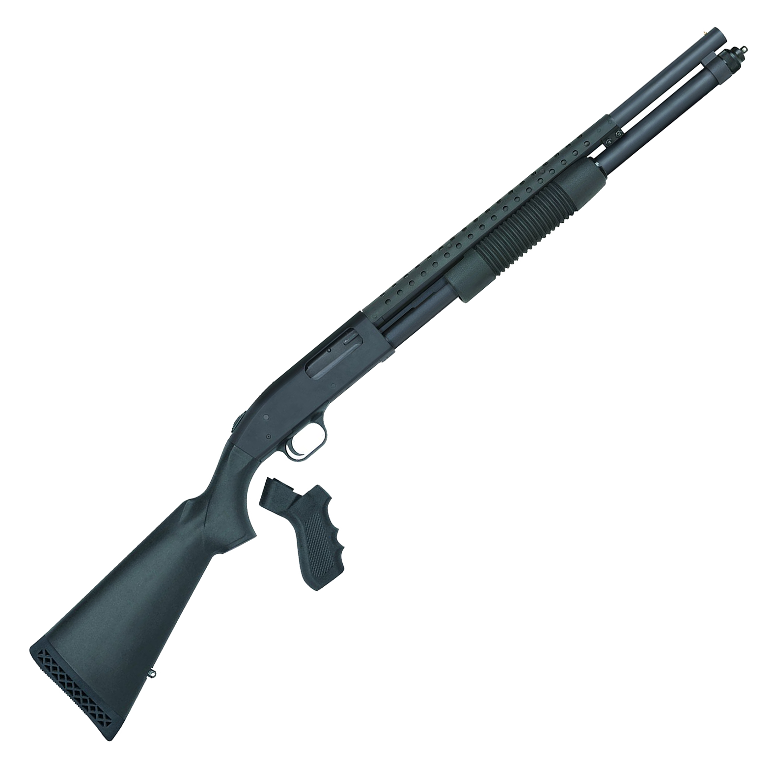 Mossberg 590 9-Shot Pump-Action Shotgun with Heat Shield and Pistol ...